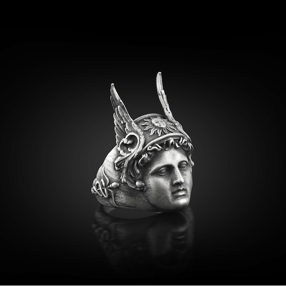 Accessories | Hermes Winged Ring In Oxidized Silver Ancient Greek ...